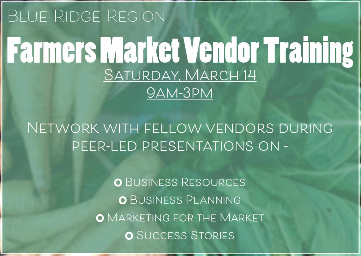 Farmers Market Vendor Training – Blue Ridge Region – Virginia Farmers ...
